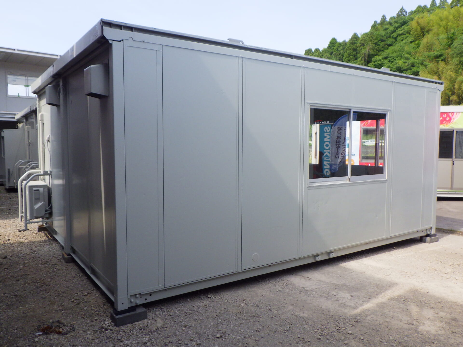 三協フロンテア CT-72J ユニットハウス 2連棟 内装間仕切り エアコン2台 プレハブ 事務所 倉庫 休憩所 床断熱材 トイレ付き - 工具、DIY用品